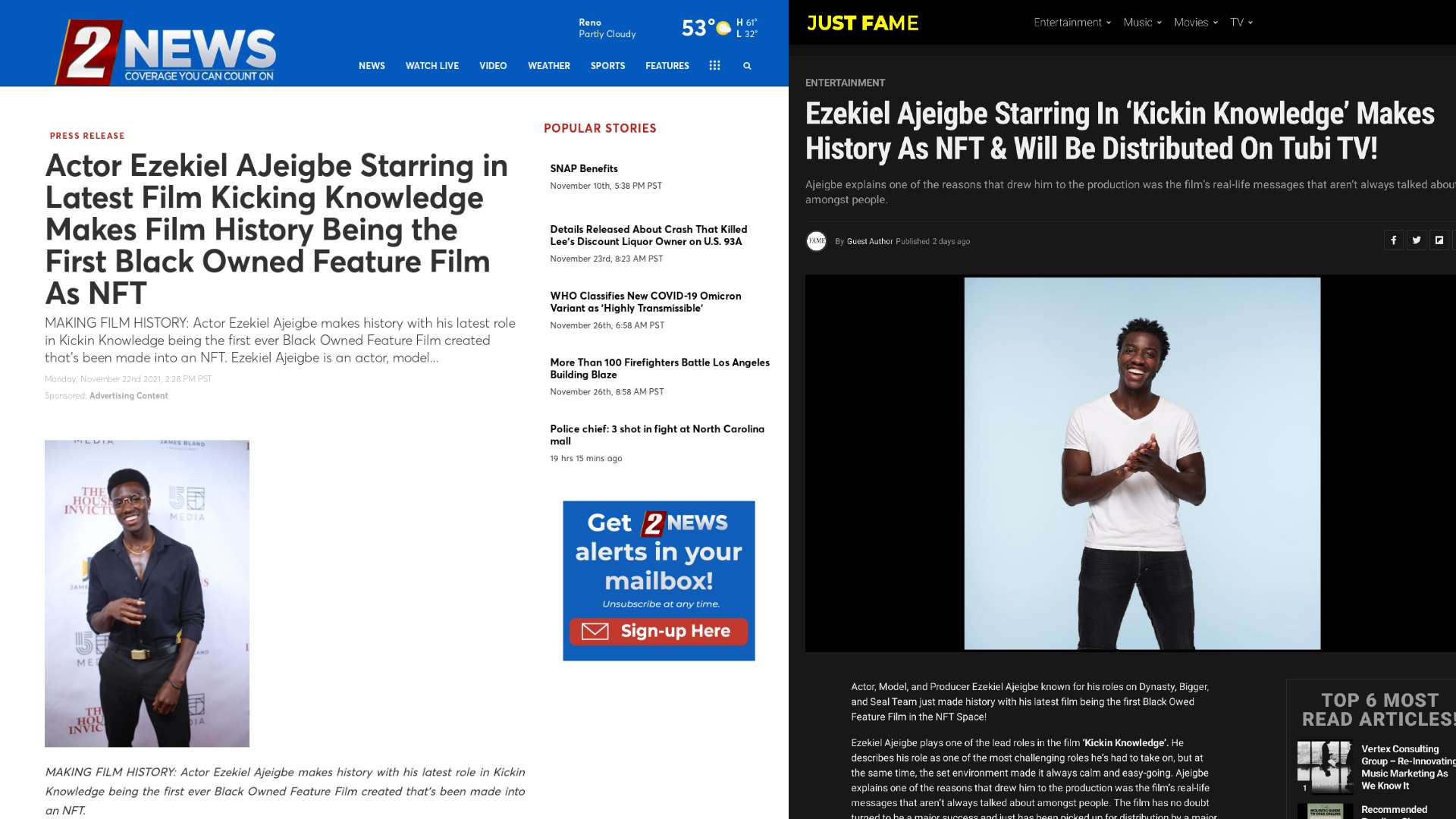 EXCLUSIVE NEWS & LATEST FILM PROJECTS ON CW DYNASTY ACTOR EZEKIEL AJEIGBE