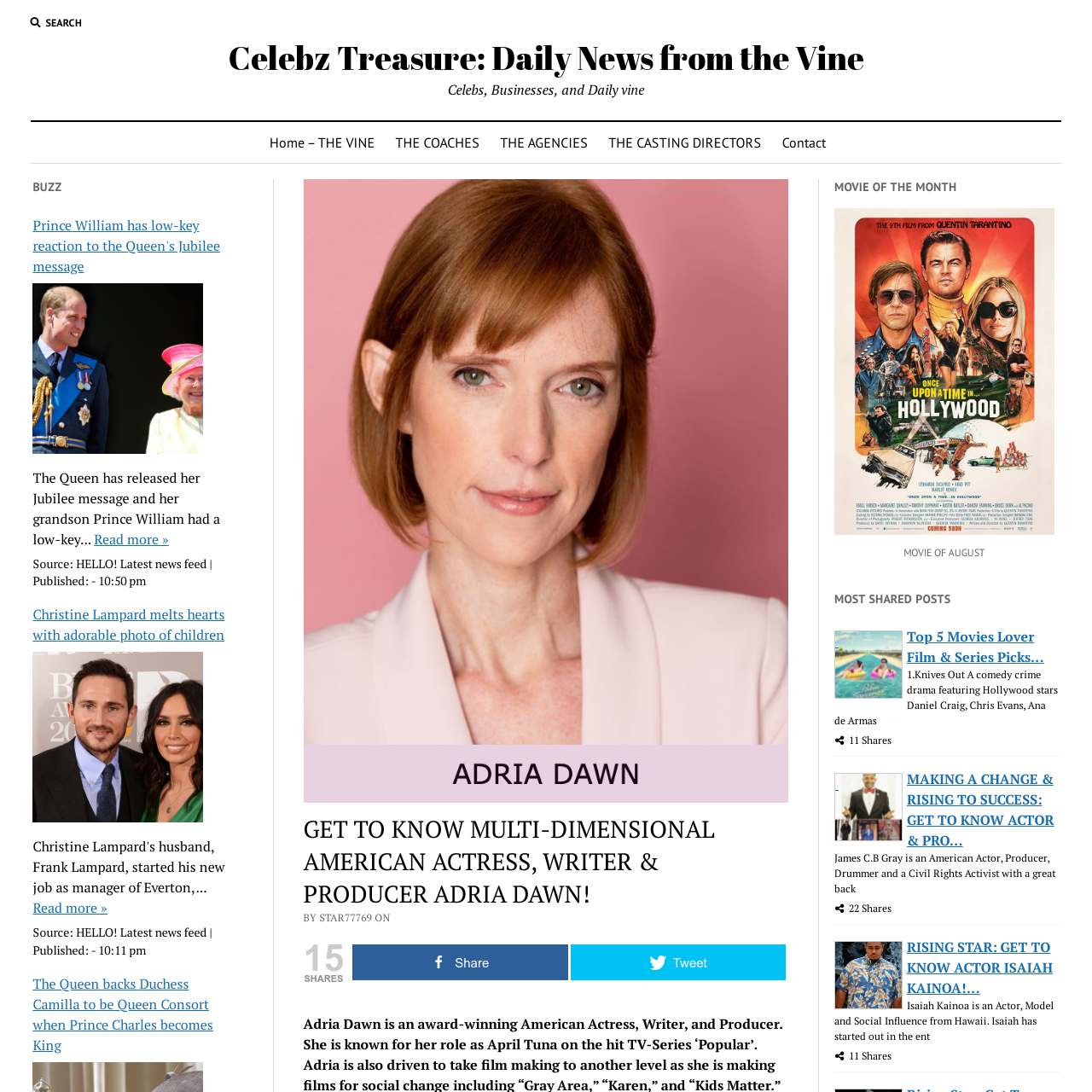 Multi-Talented & Energetic Filmmaker Adria Dawn Making Her Mark ...