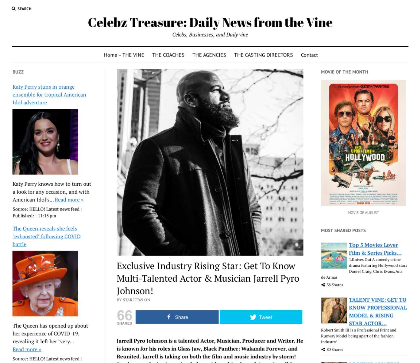 MUSIC & MOVIES: Actor & Musician Jarrell Pyro Johnson Confirmed Films ...