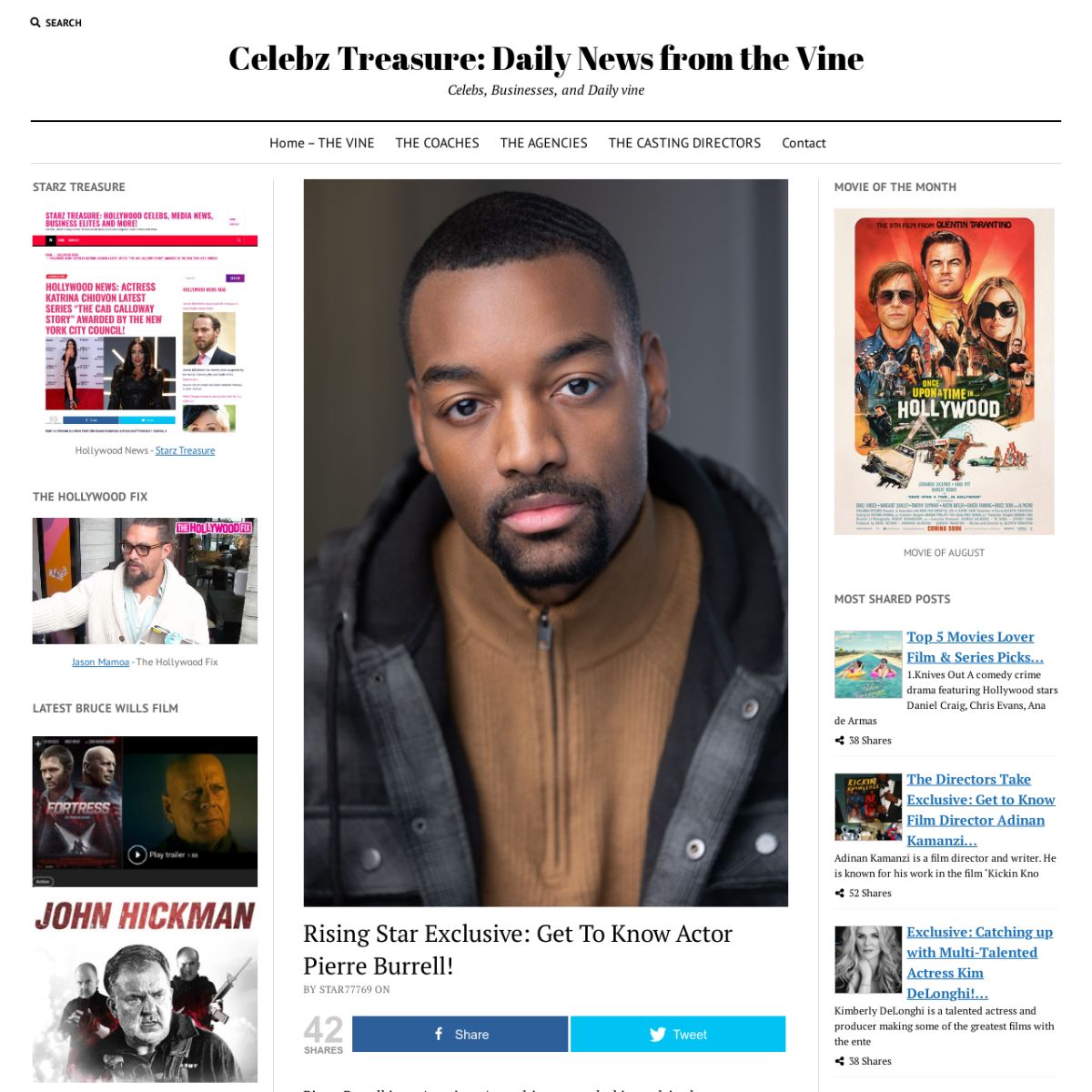 Hollywood News: Latest on Rising Talent Actor Pierre Burrell! - Starz ...